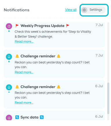 Challenge notifications