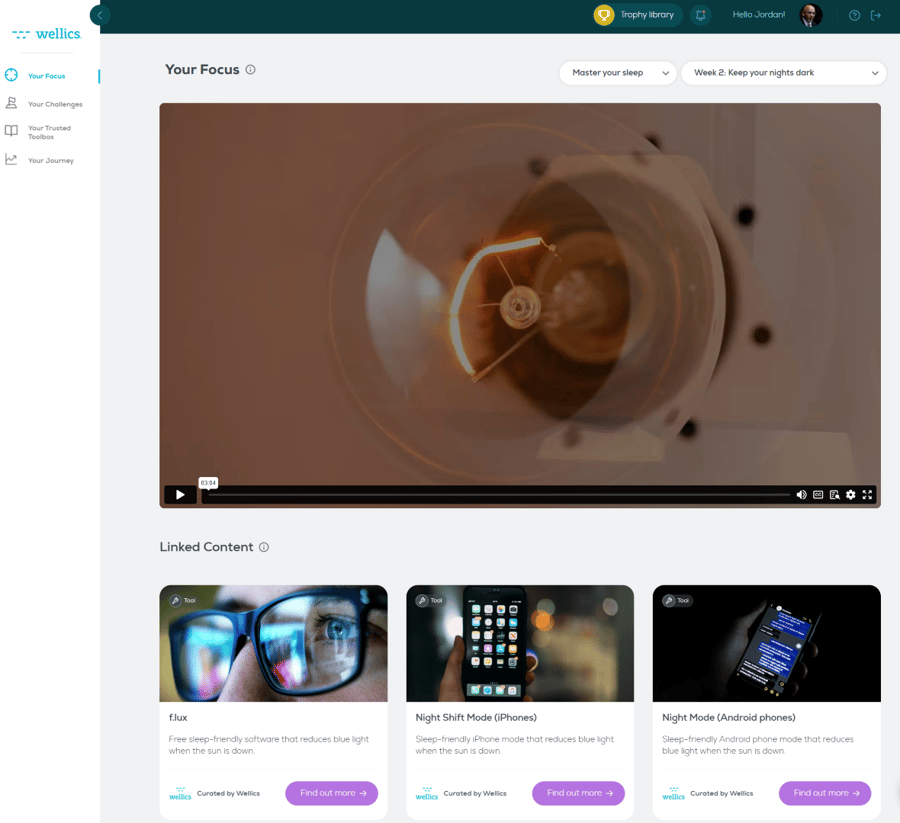 Access the Wellics™ platform - Wellics