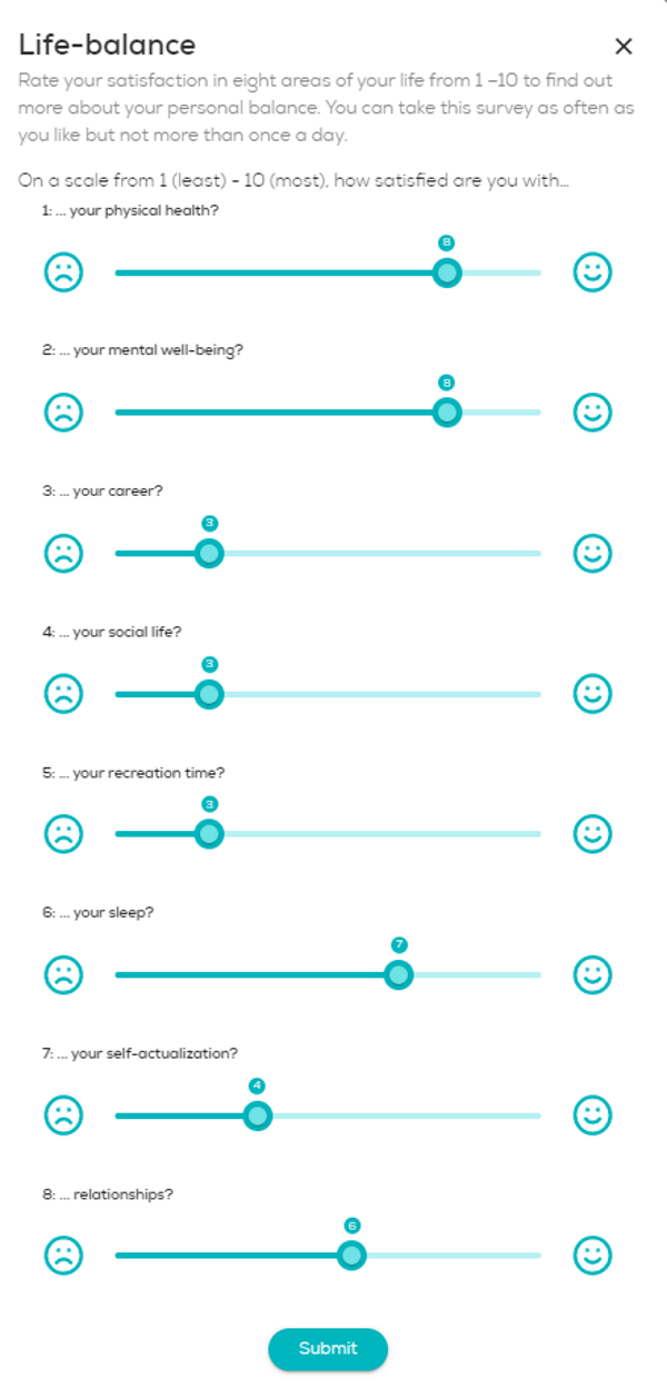 Assess your life balance