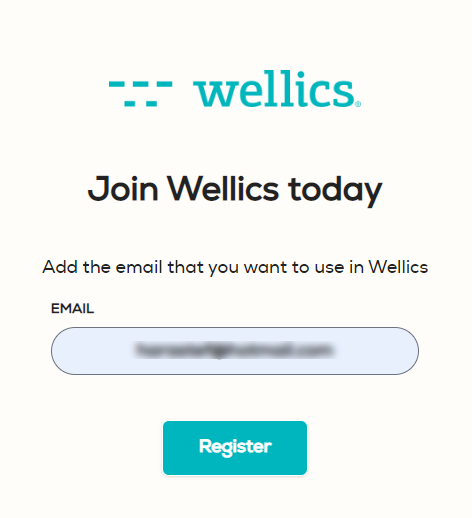 Register at the Wellics™ platform - Wellics