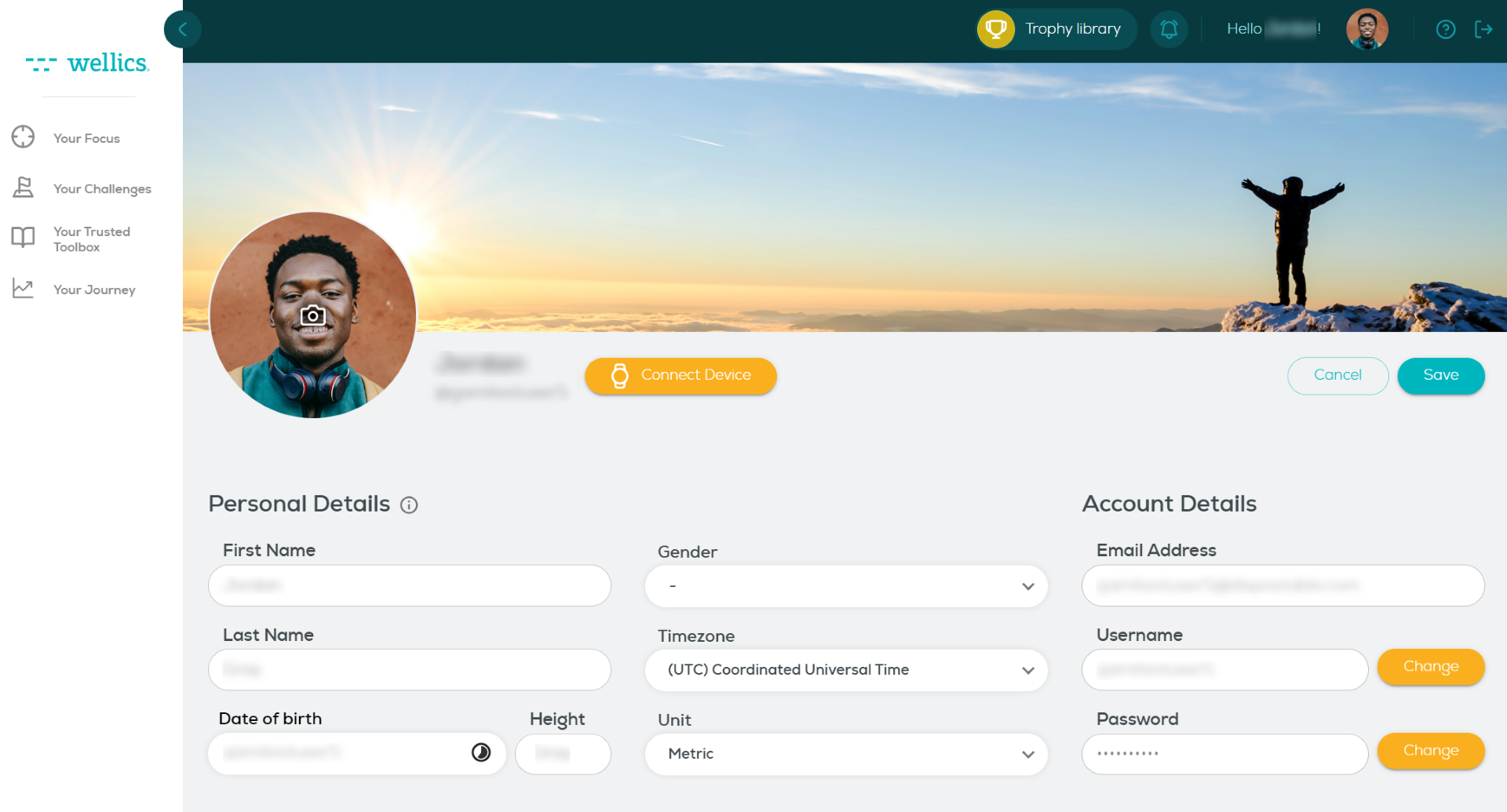Managing your account - Wellics
